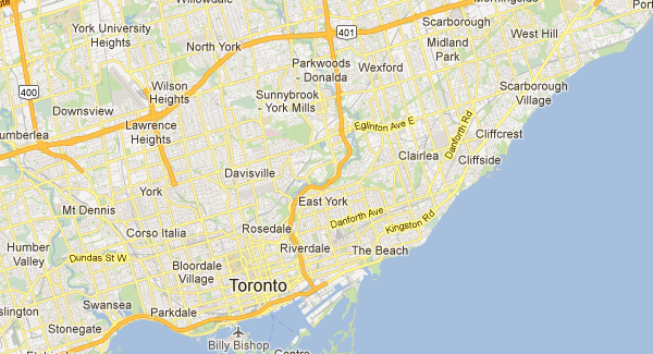 Map of Toronto | Condopromo