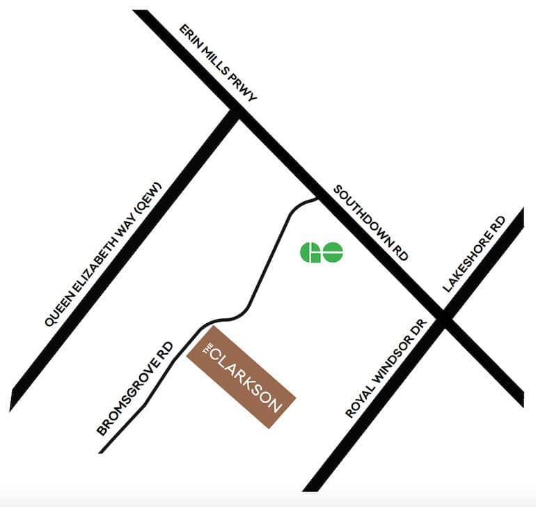 Clarkson Townhomes Area Map | Condopromo
